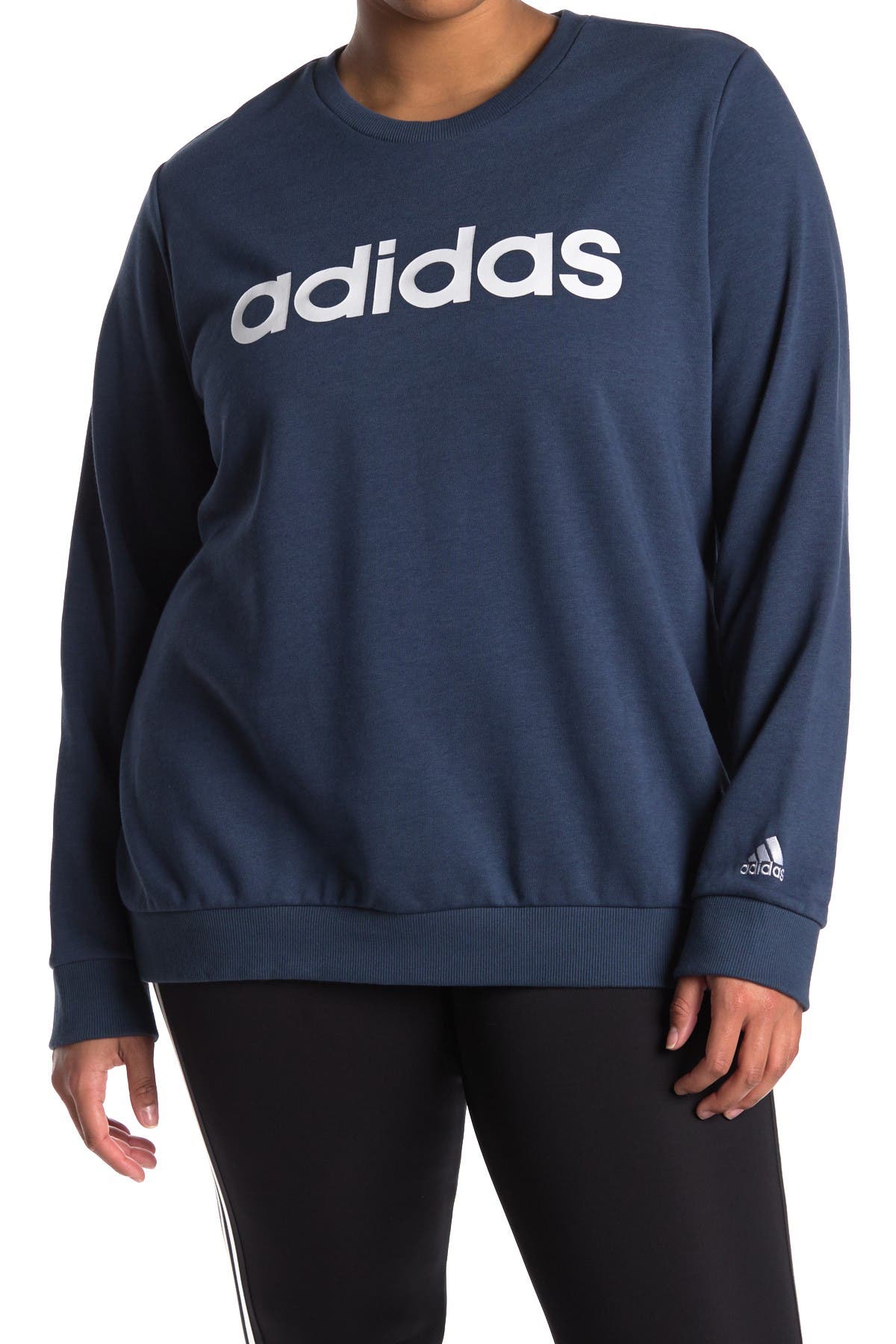 adidas Linear Logo Crew Neck Pullover | Nordstromrack