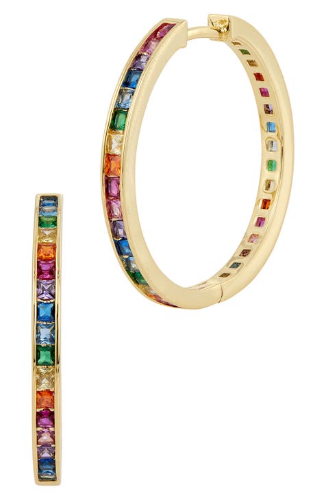 Women's Cubic Zirconia Hoop Earrings | Nordstrom Rack