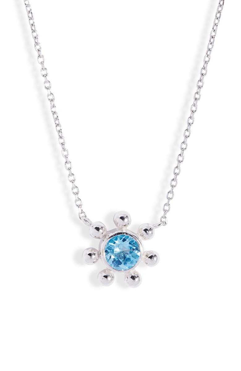 Anzie Dew Drop Marine Blue Topaz Pendant Necklace | Nordstromrack