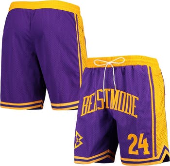 New Jersey Sets Men's Purple/Gold Beast Mode 24 Basketball Shorts ...