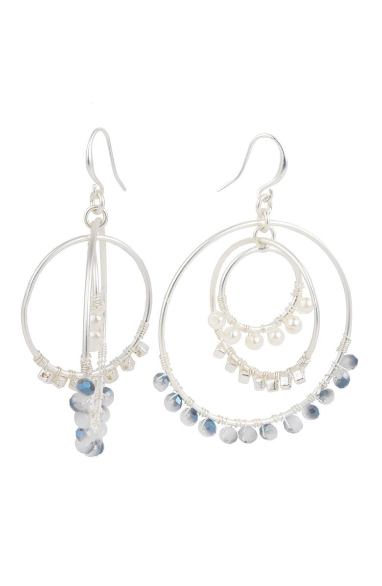 SAACHI Scoria Beaded Multi Hoop Drop Earrings | Nordstromrack