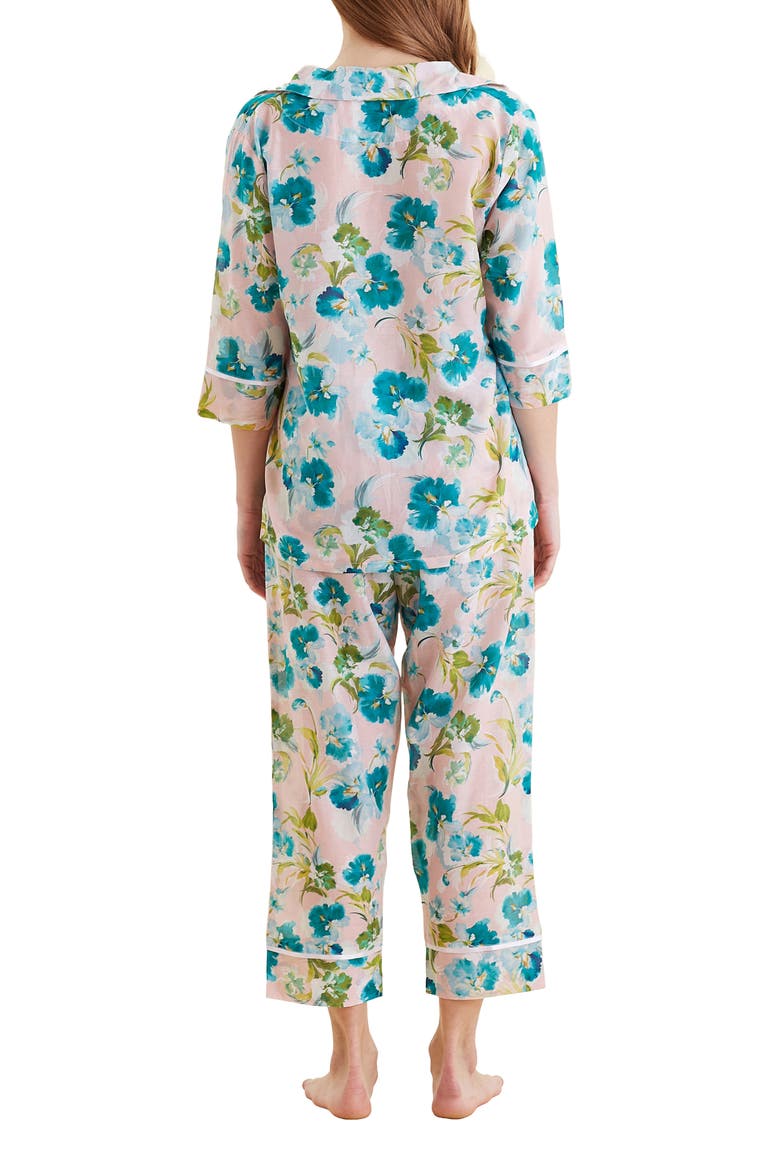 Audrey Floral Cotton & Silk Crop Pajamas (Women) | Nordstromrack