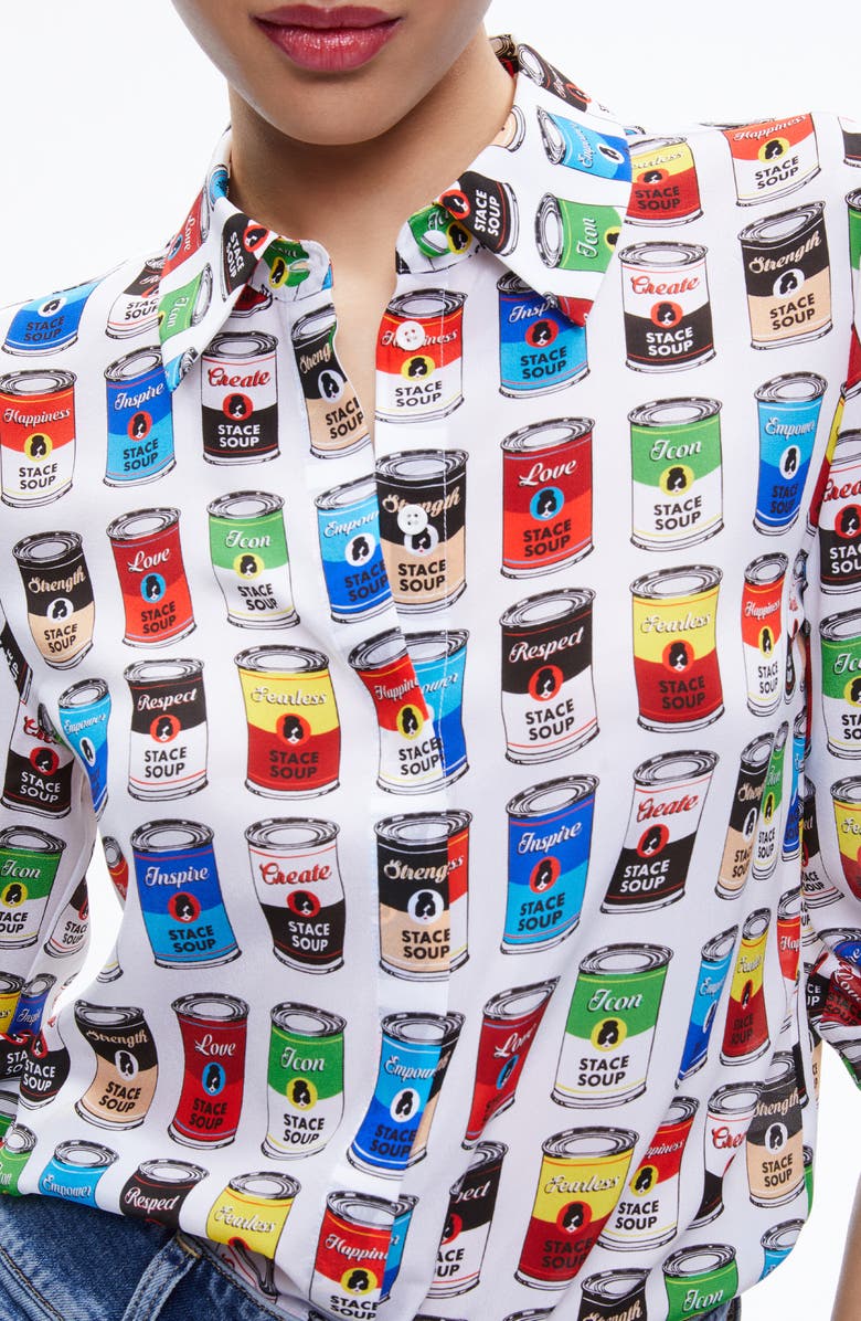 Alice + Olivia Willa Pop Art Silk Shirt | Nordstromrack