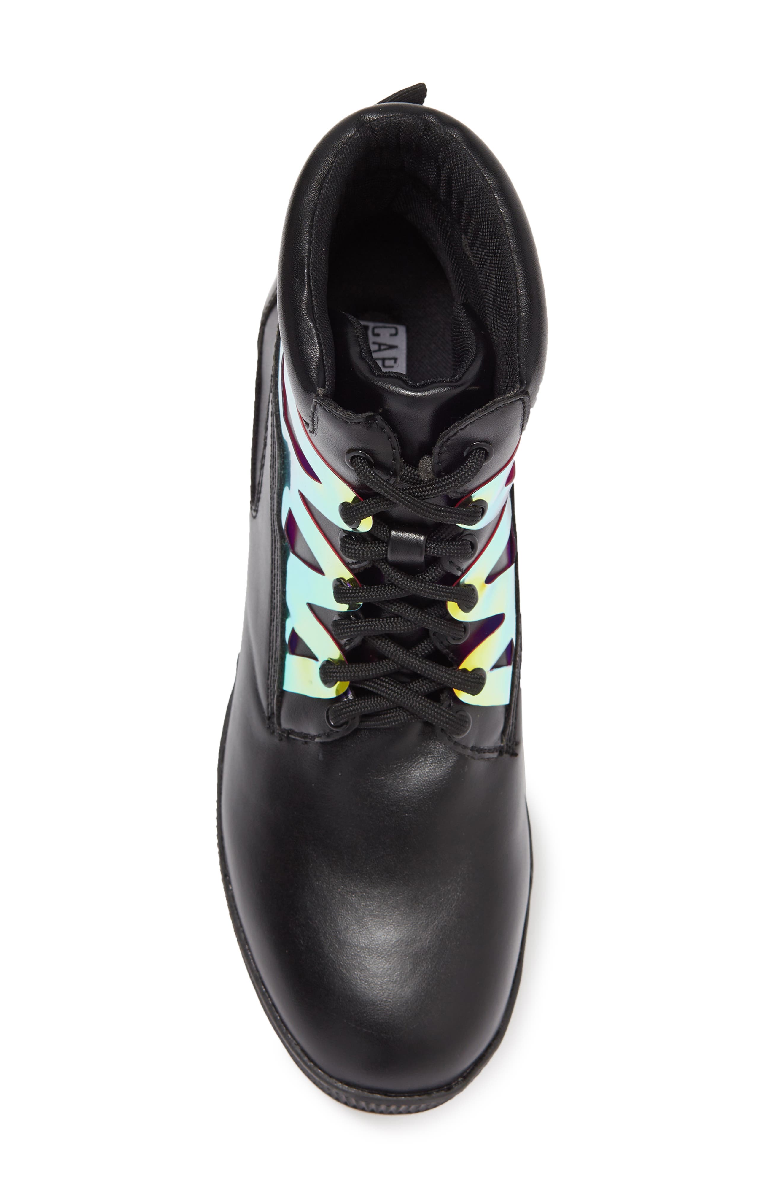 CAPE ROBBIN Singer Holographic Panel Lug Boot (Women) | Nordstromrack