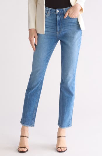 PAIGE Knockout Offset Straight Leg Jeans | Nordstromrack