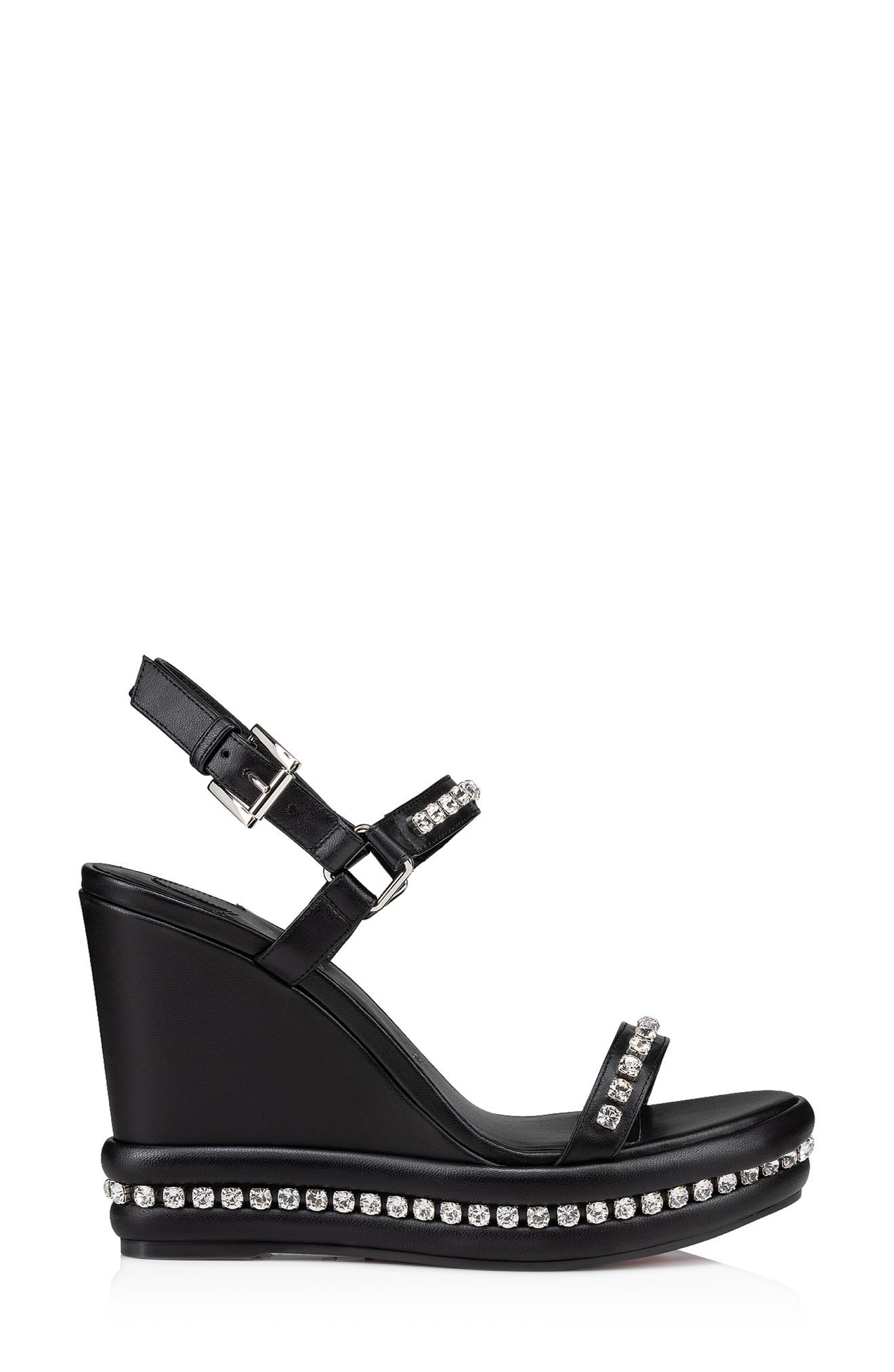 Christian Louboutin Pyrastrass Crystal Embellished Wedge Sandal (Women ...
