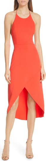 Alice + Olivia Kristy Halter Neck High/Low Dress | Nordstrom