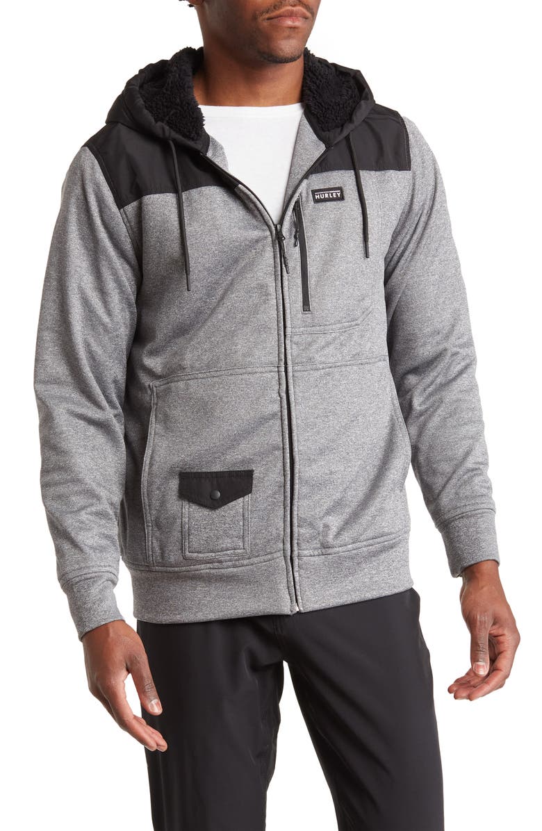Hurley Wander On Faux Shearling Lined Fleece Jacket | Nordstromrack