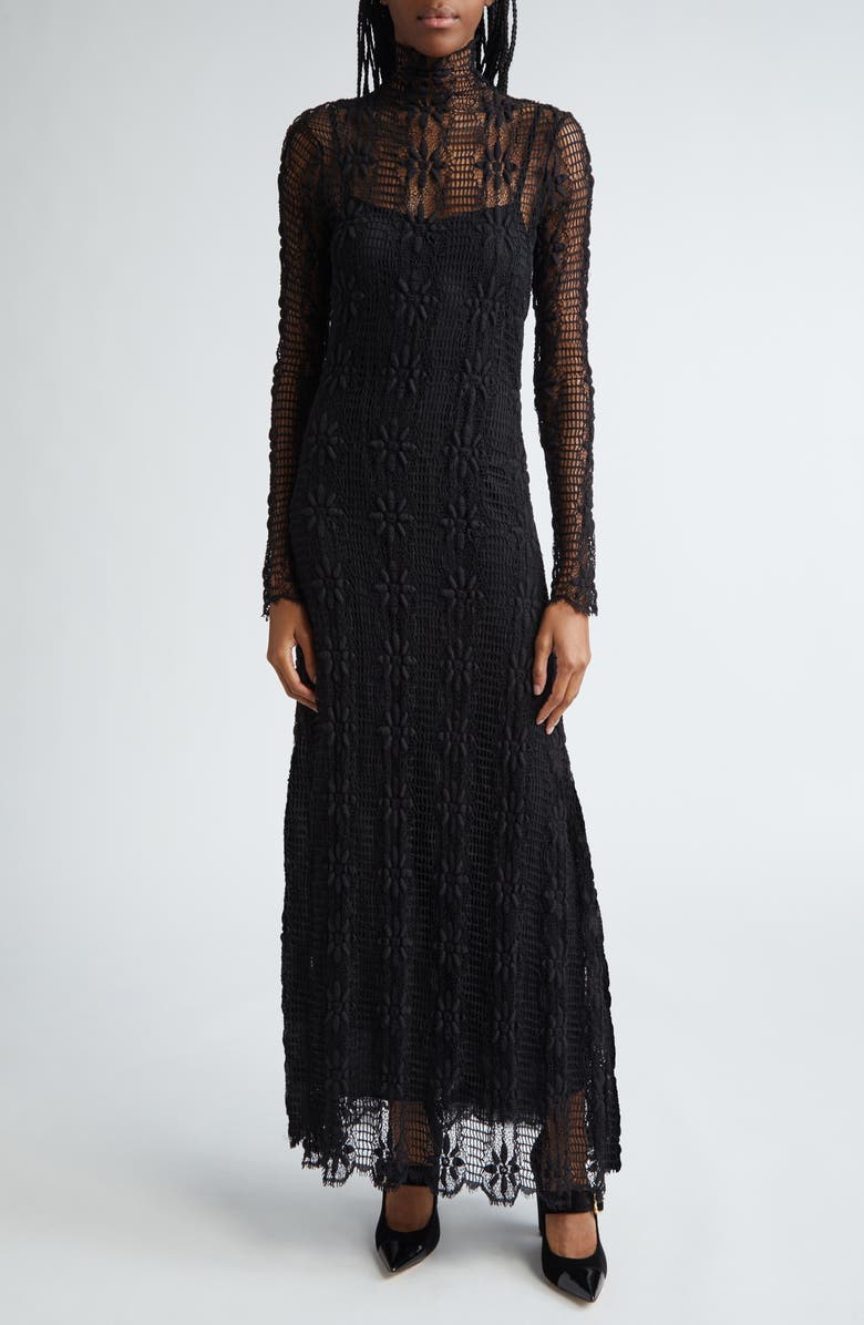 Ulla Johnson Talia Long Sleeve Lace Maxi Dress | Nordstrom