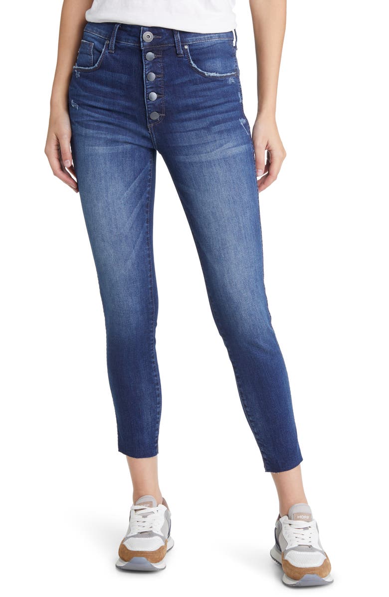 Whetherly Cooper Exposed Button Fly High Waist Skinny Jeans | Nordstromrack