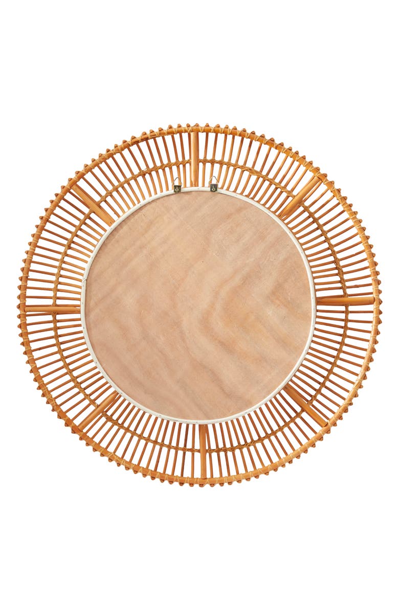 GINGER BIRCH STUDIO Brown Rattan Handmade Weaved Frame Wall Mirror ...