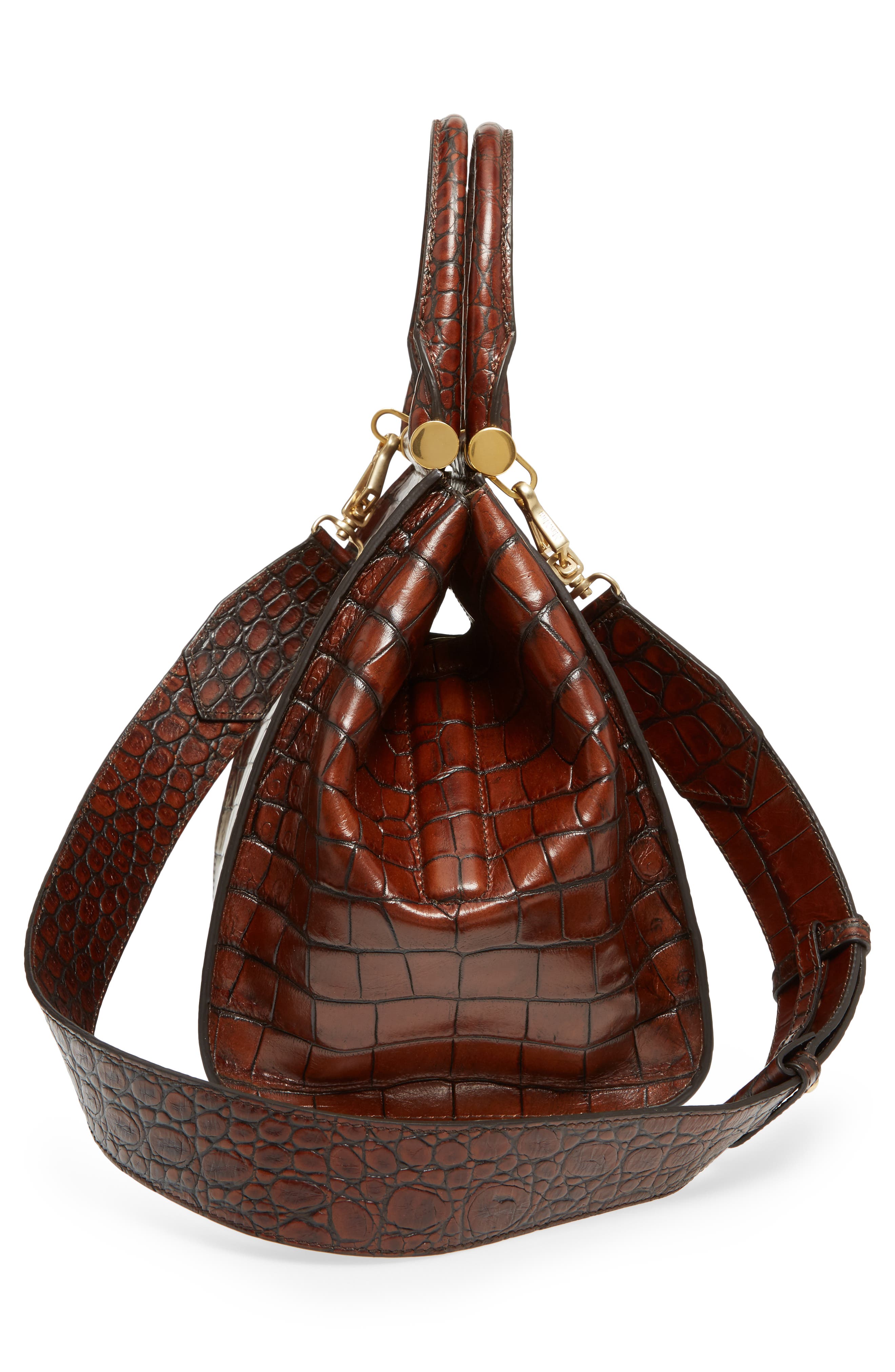 Max Mara Small Anita Croc-Embossed Leather Satchel | Nordstrom