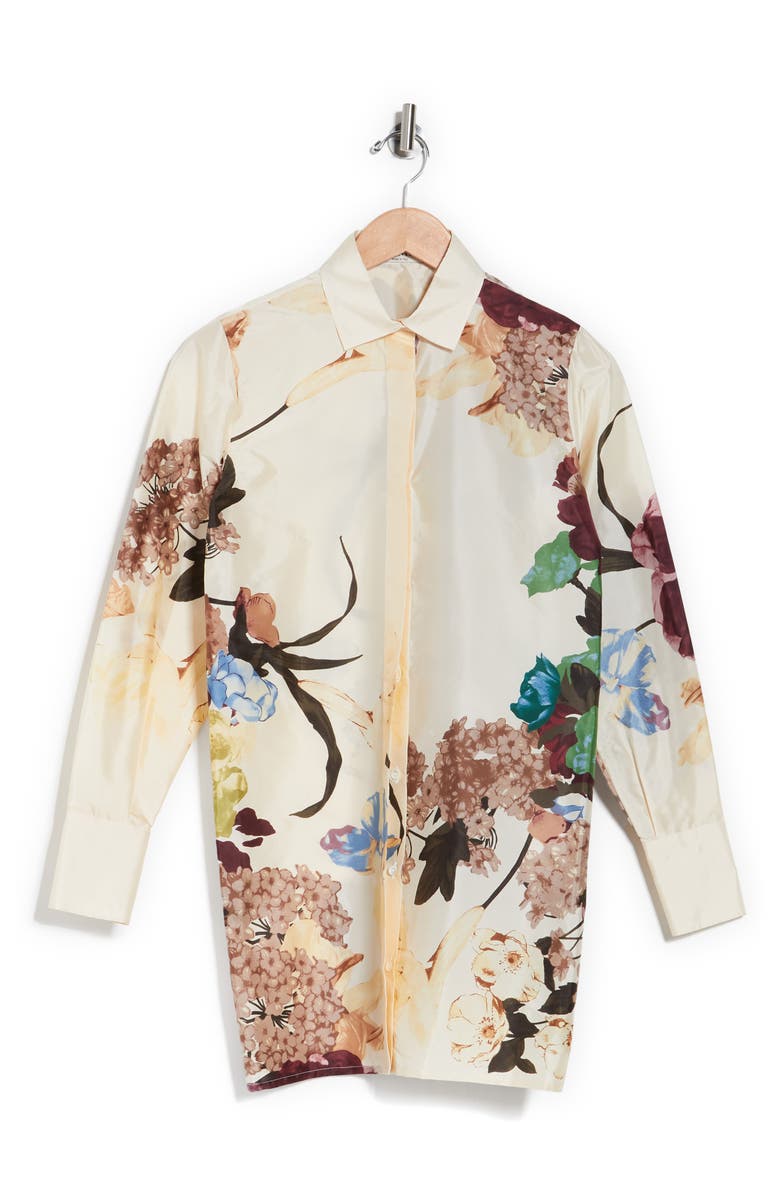 Valentino Floral Print Silk Blouse | Nordstromrack