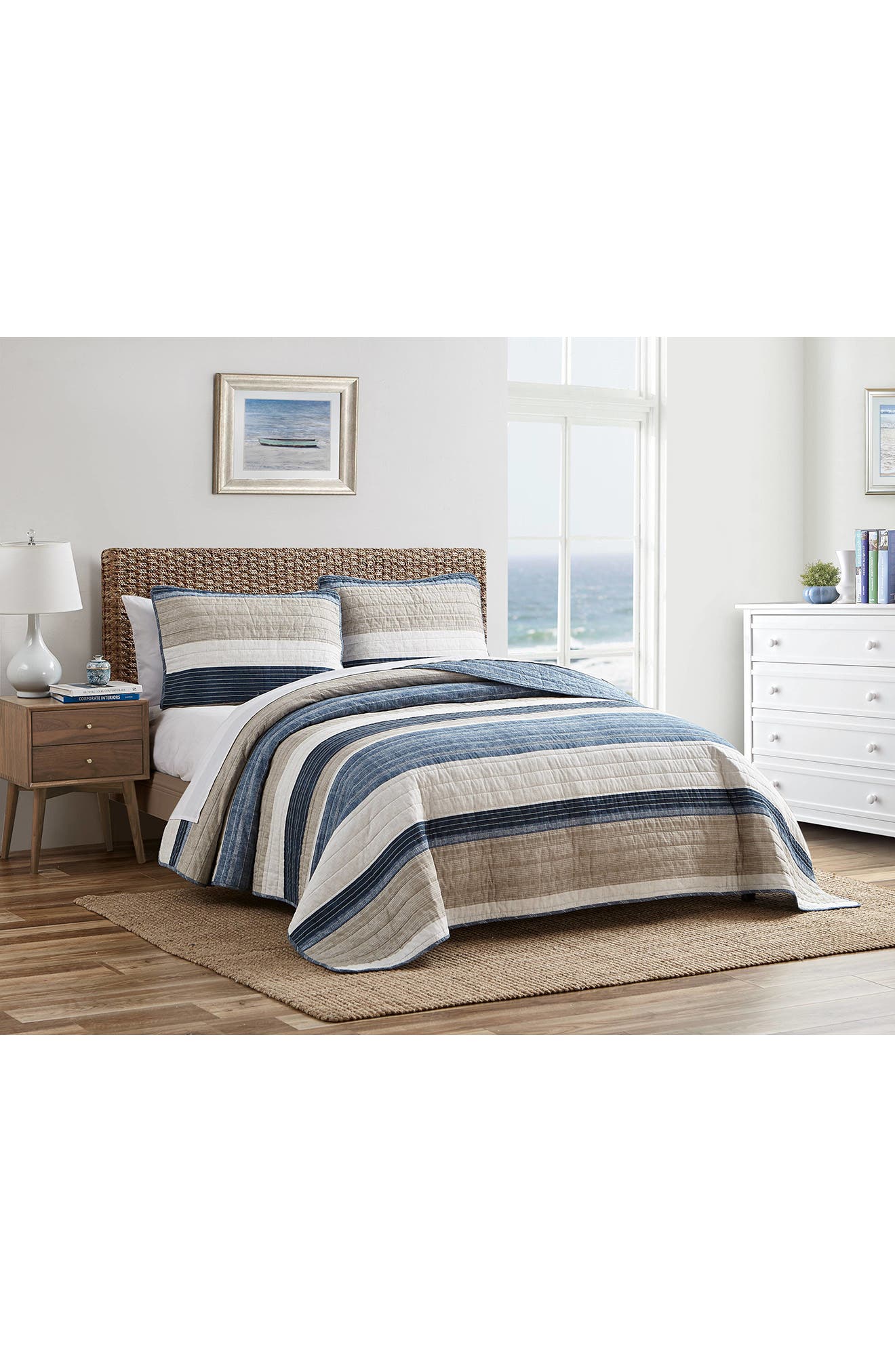 Nautica Ridgeport Open Dark Blue Quilt Set | Nordstromrack