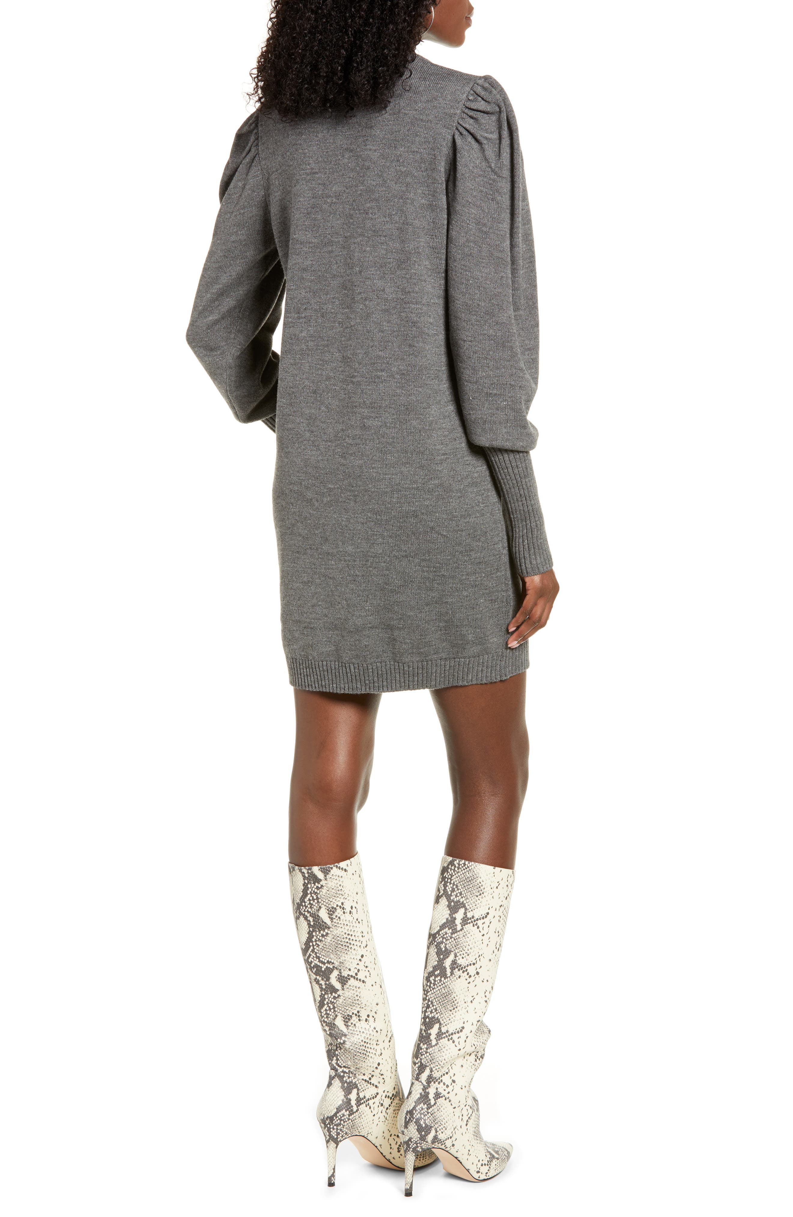 WAYF x Influencers San Francisco Puff Sleeve Sweater Dress | Nordstrom