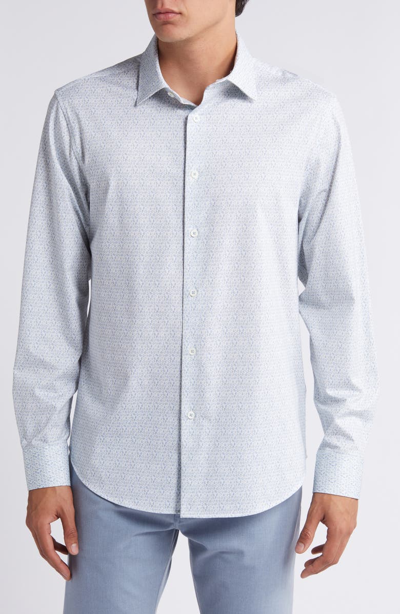 Bugatchi James OoohCotton® Microprint Button-Up Shirt | Nordstromrack