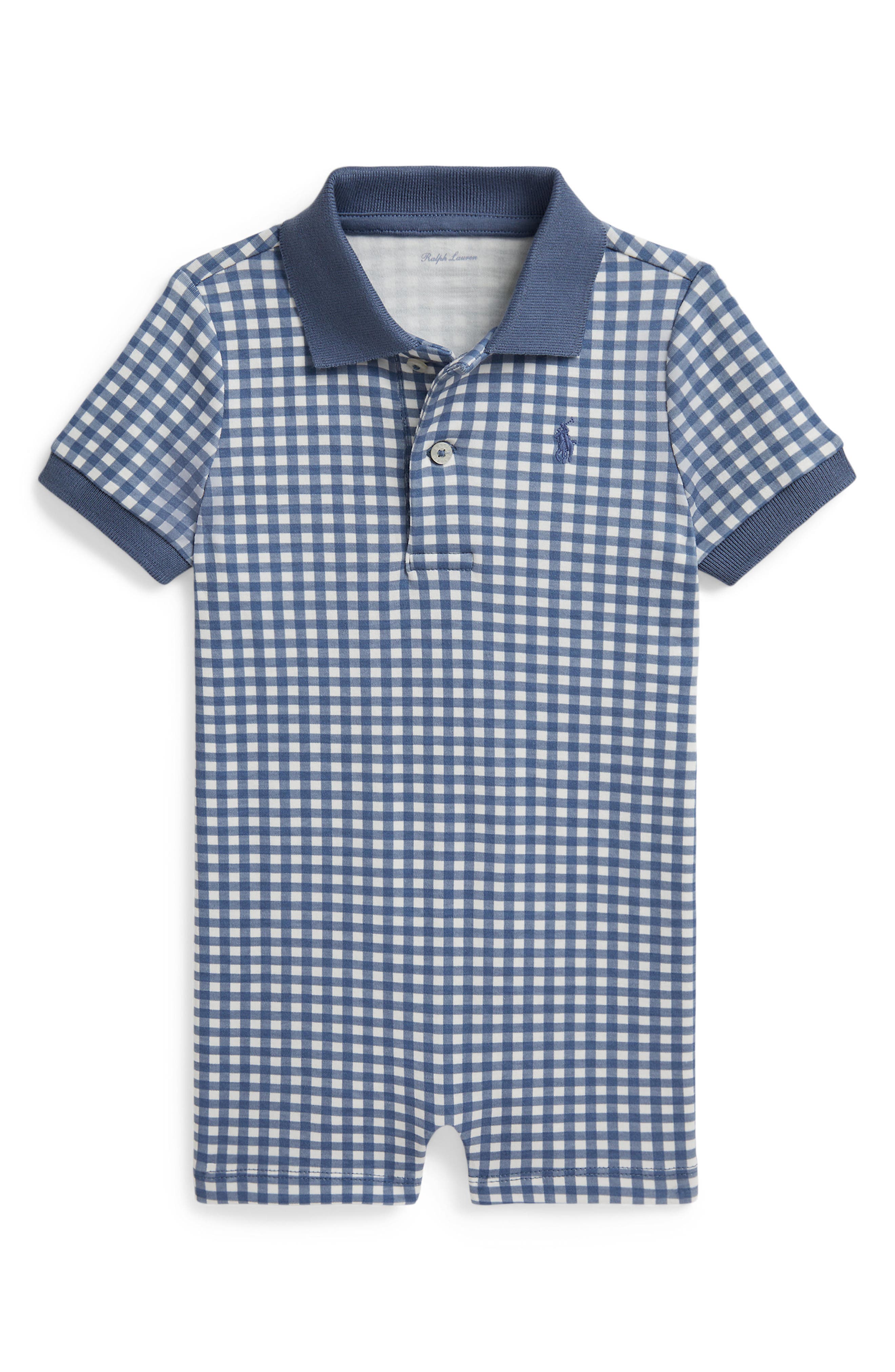 Ralph Lauren Gingham Cotton Polo Shortall (Men) | Nordstrom