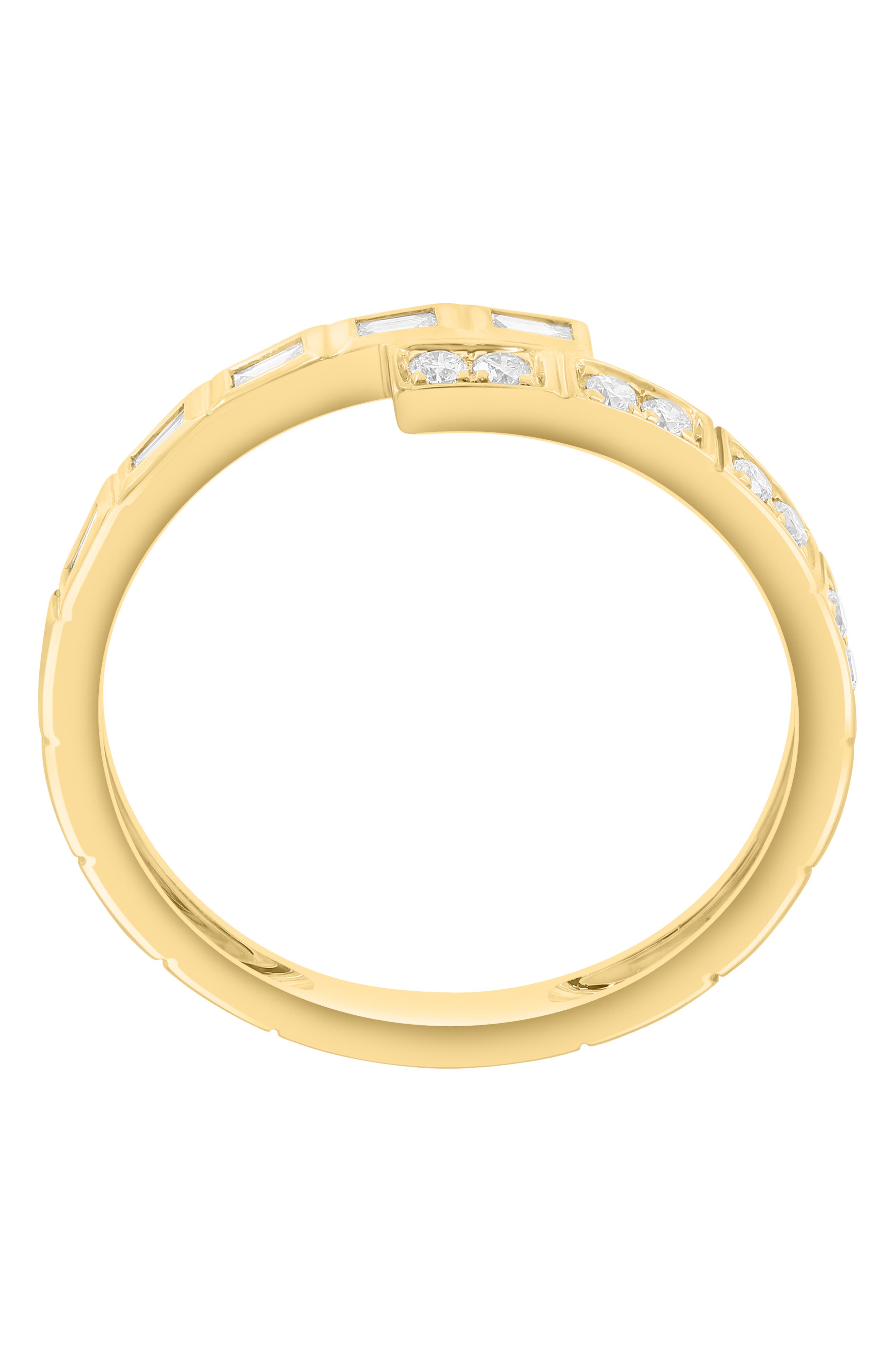 EFFY 14K Gold Plated Sterling Silver Diamond Band Ring | Nordstromrack