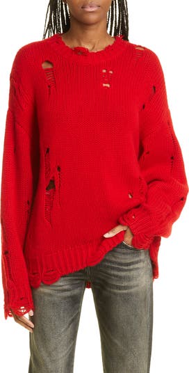 R13 Oversize Distressed Cashmere Sweater | Nordstrom