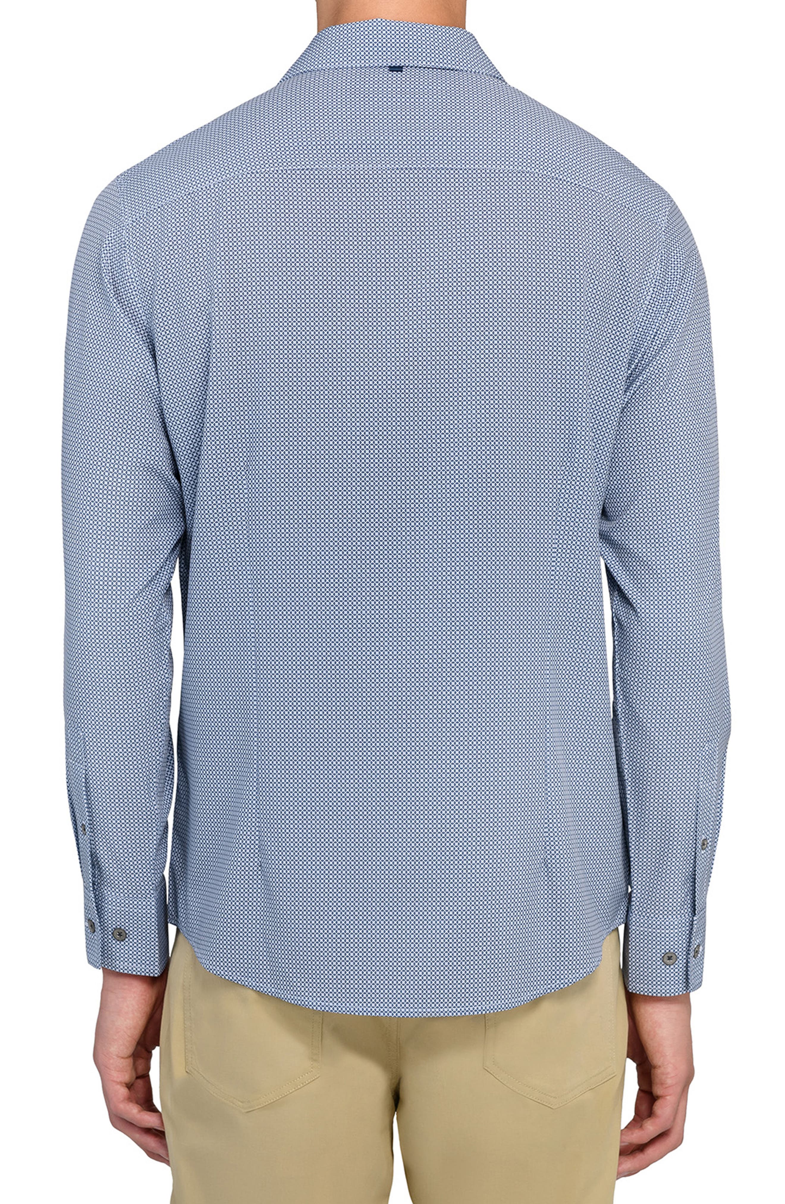 W.R.K Slim Fit Round Geo Print Performance Button-Up Shirt | Nordstrom