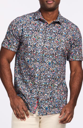 Robert Graham Verlin Short Sleeve Cotton Button-Up Shirt | Nordstromrack