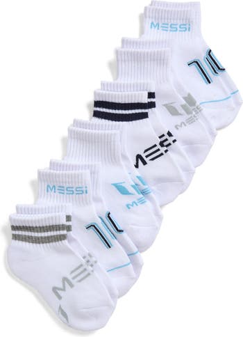 Messi Kids' 6-Pack Logo Quarter Ankle Socks | Nordstromrack