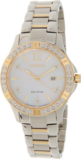 Citizen Women's Elektra Eco-Drive Diamond Bracelet Watch, 32mm ...