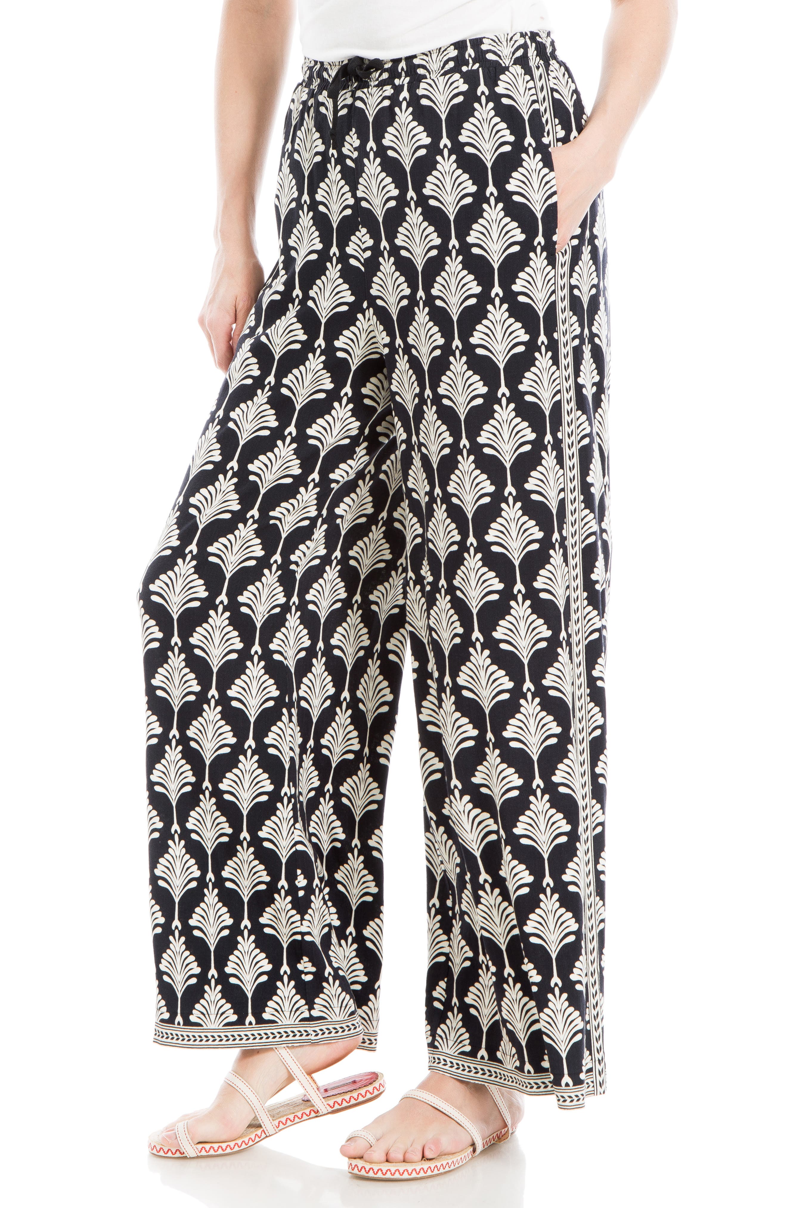 MAX STUDIO Drawstring Wide Leg Pants | Nordstromrack