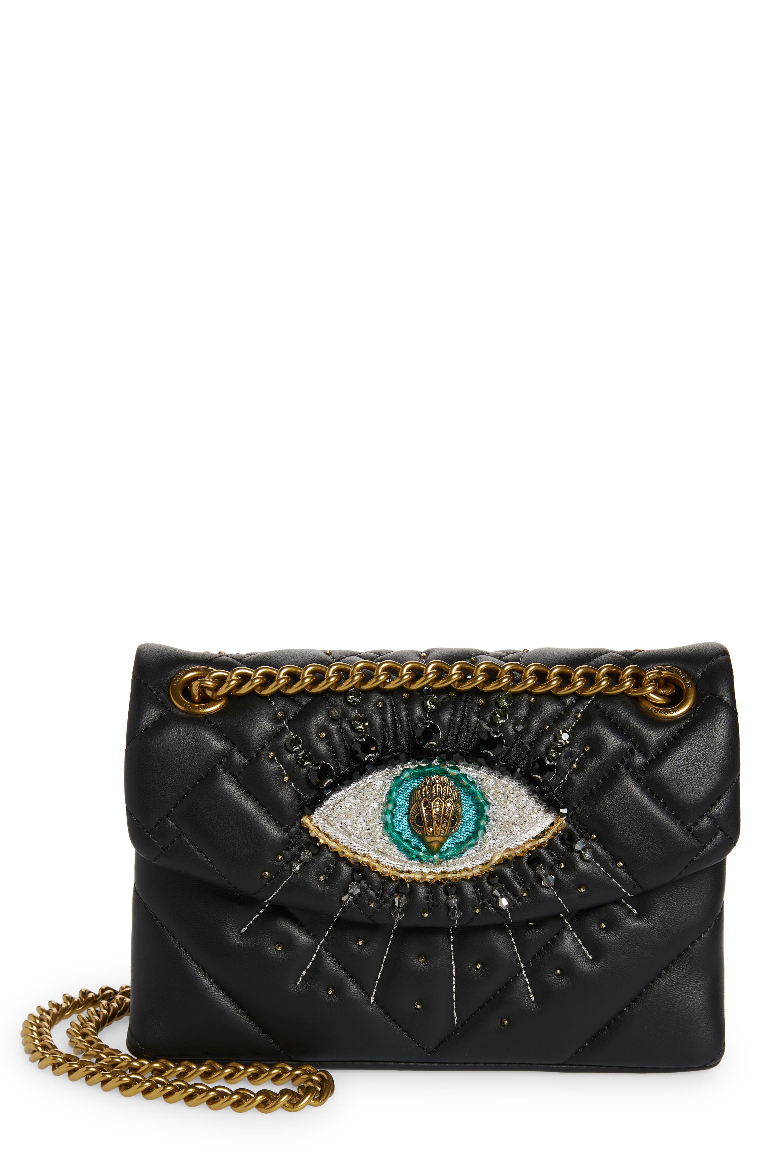 Kurt Geiger London Mini Kensington Eye Quilted Leather Crossbody Bag ...