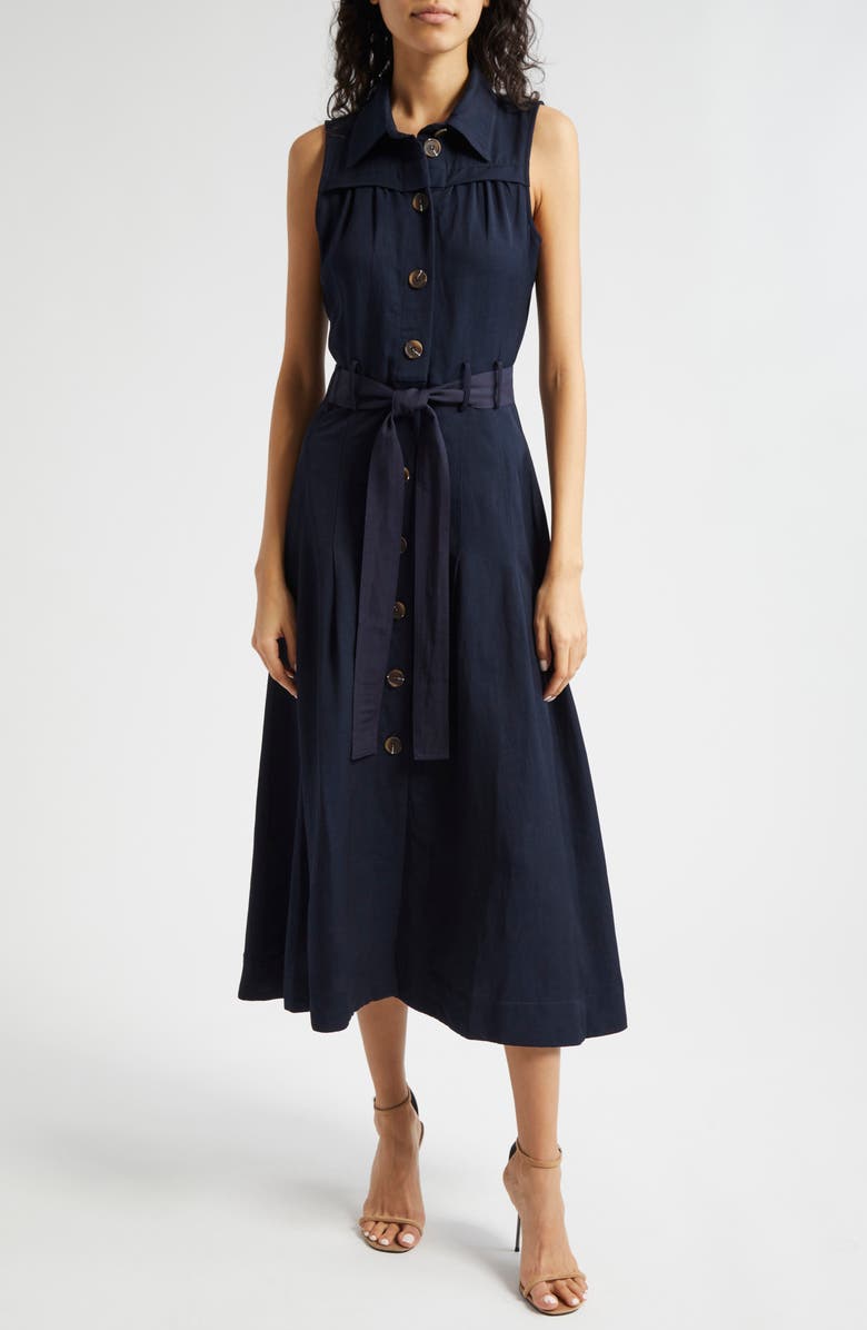 Reiss Heidi Belted Midi Shirtdress | Nordstromrack