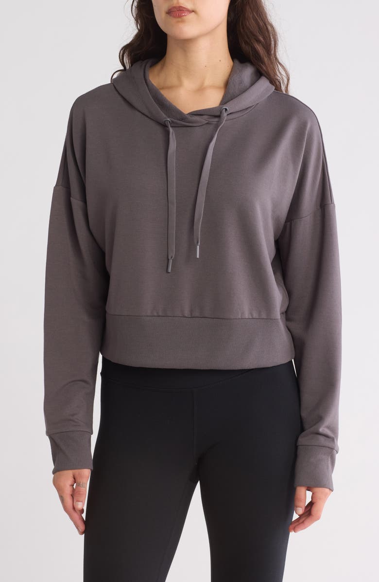 90 DEGREE BY REFLEX Brushed Terry Hoodie | Nordstromrack