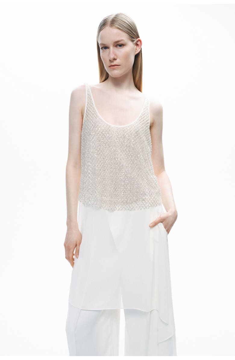 Nocturne Open Back Crystal Stone Detailed Blouse | Nordstrom