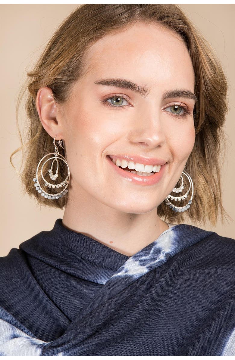 SAACHI Scoria Beaded Multi Hoop Drop Earrings | Nordstromrack