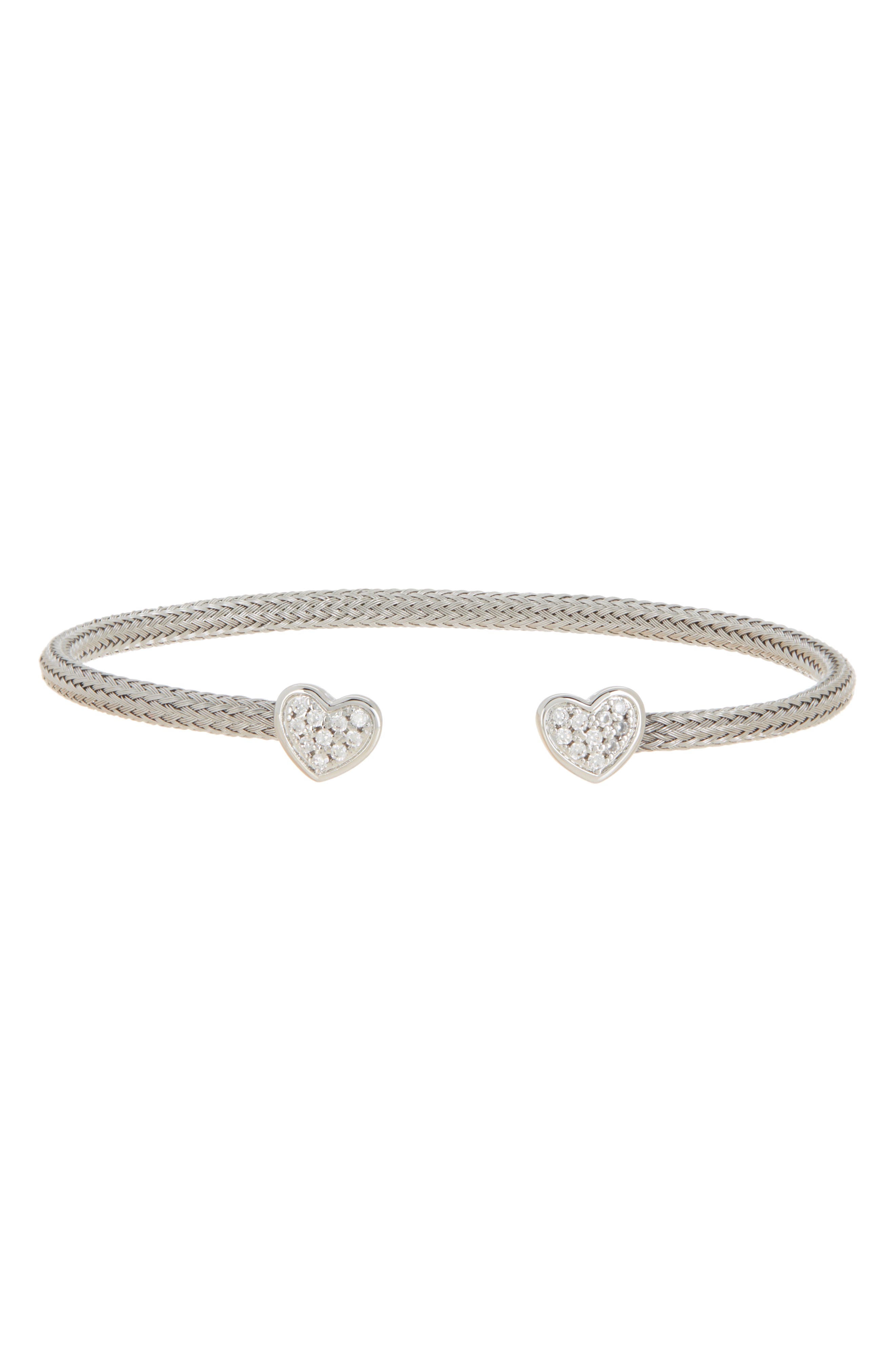 Juvell Crystal Heart Wire Cuff Bracelet | Nordstromrack
