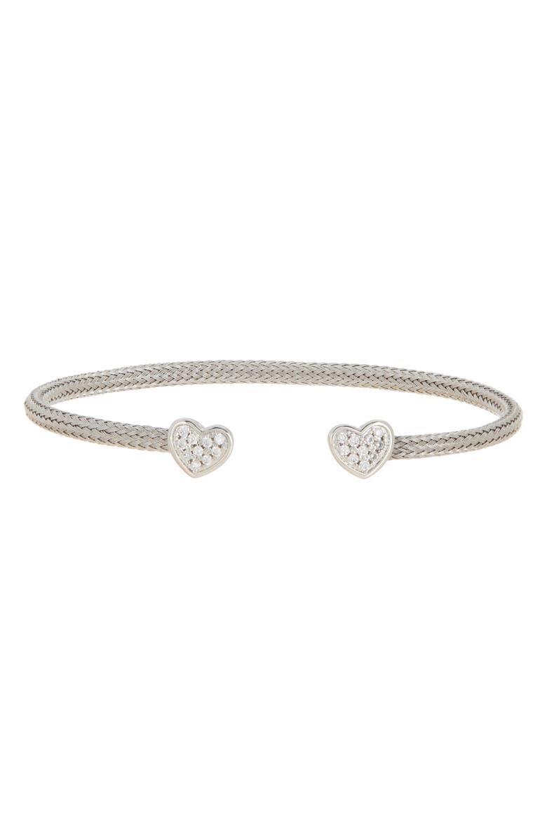 Juvell Crystal Heart Wire Cuff Bracelet | Nordstromrack