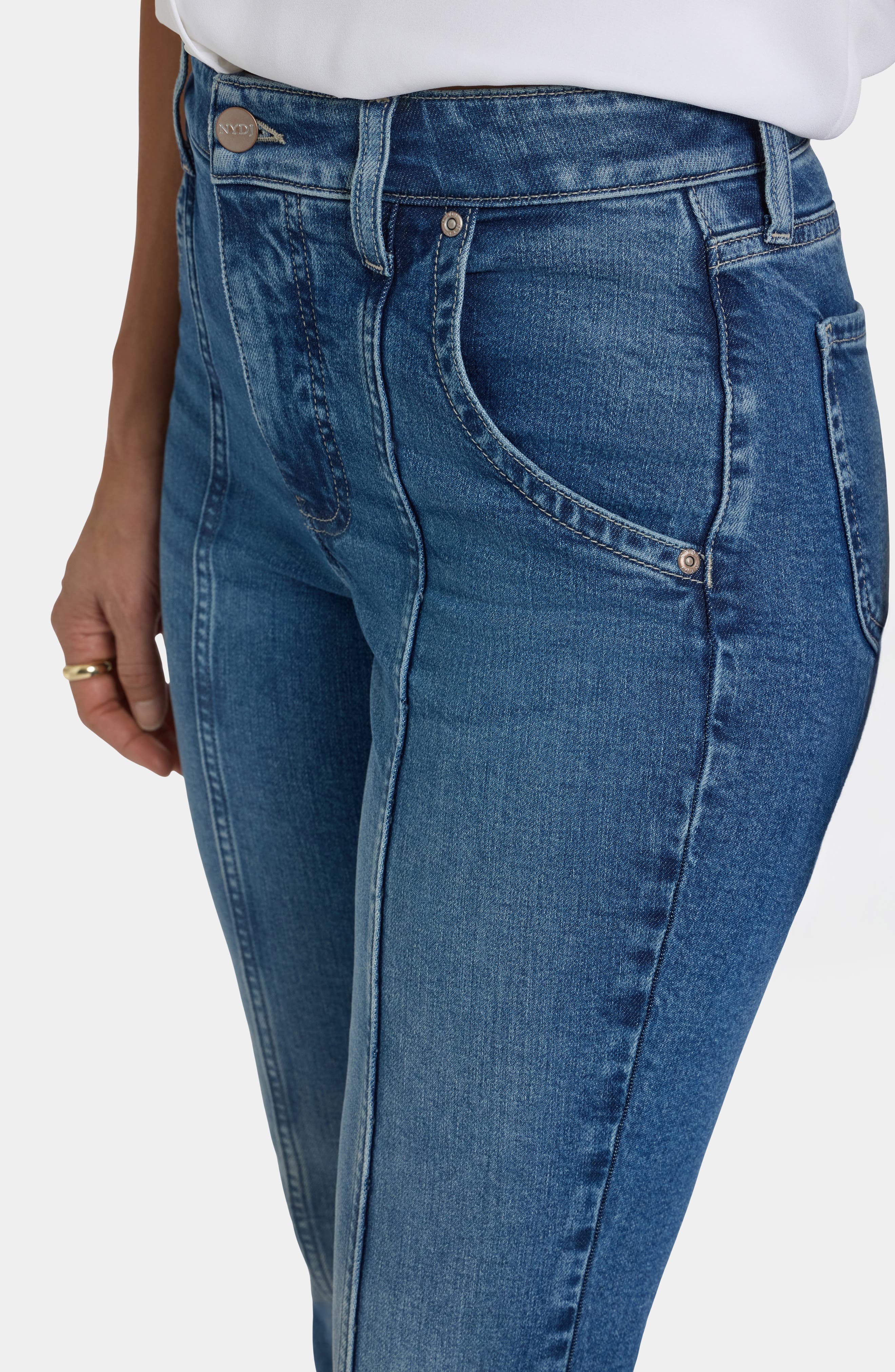 NYDJ Billie Front Seam High Waist Mini Bootcut Jeans | Nordstrom