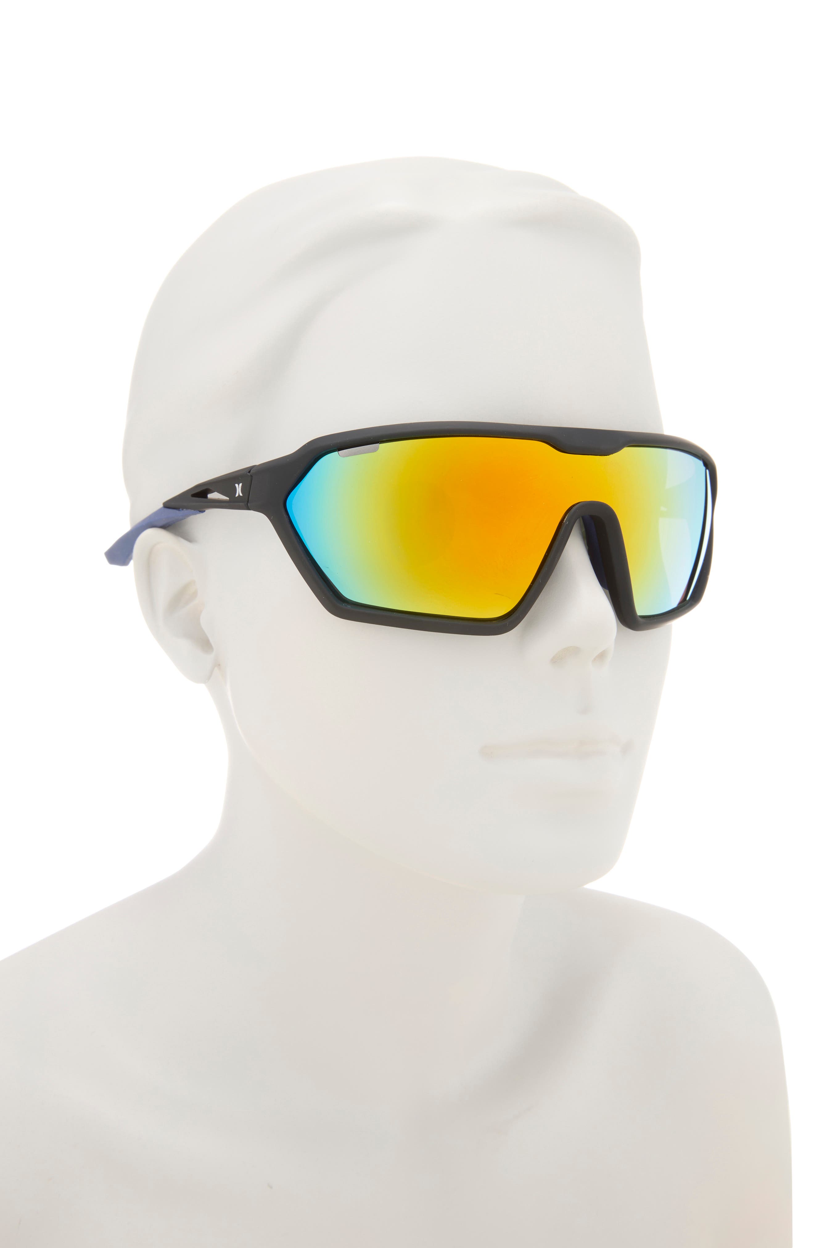 Hurley 51mm Polarized Angular Shield Sunglasses (Men) | Nordstromrack