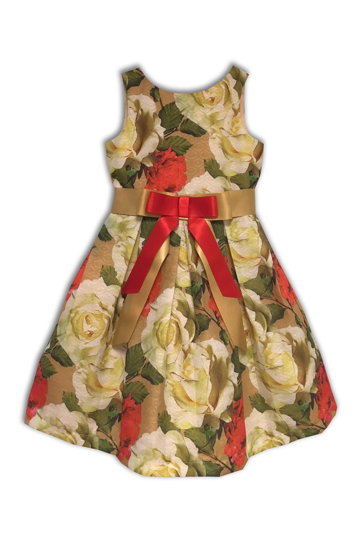JOE-ELLA Cybil Organza Floral Dress with Bow | Nordstromrack