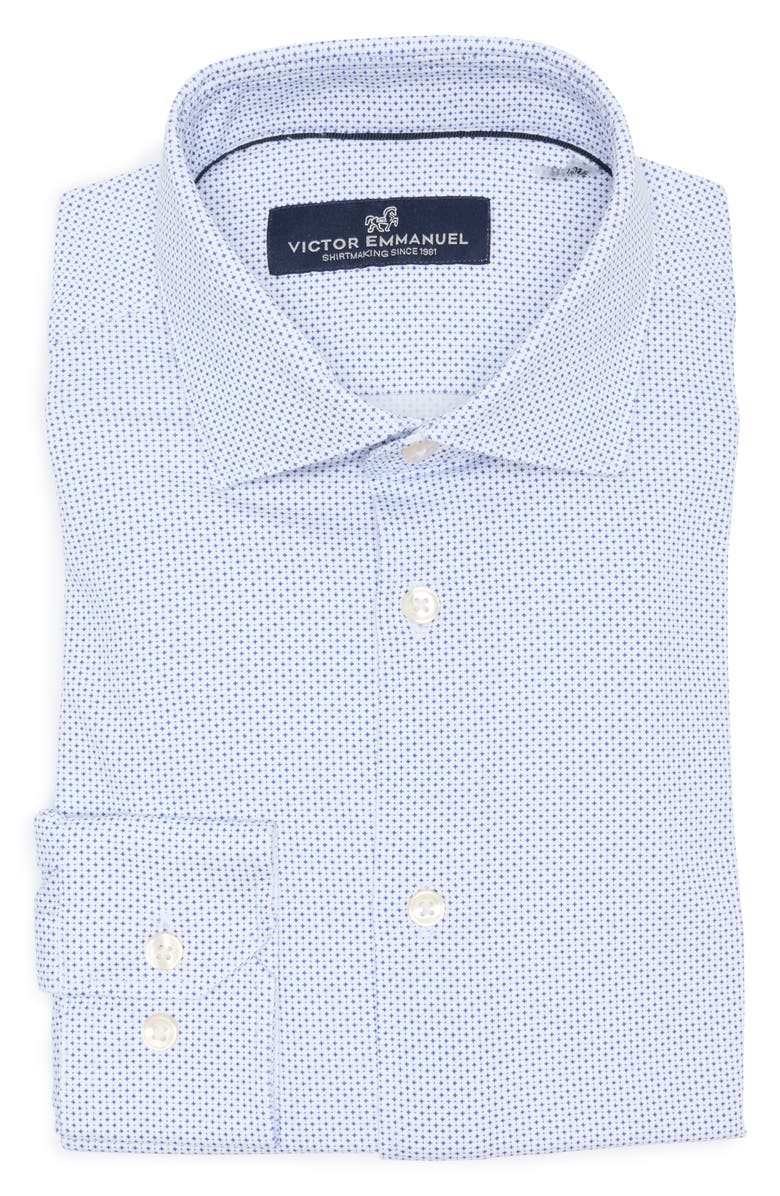 Victor Emmanuel Geometric Cotton Knit Button-Up Shirt | Nordstromrack
