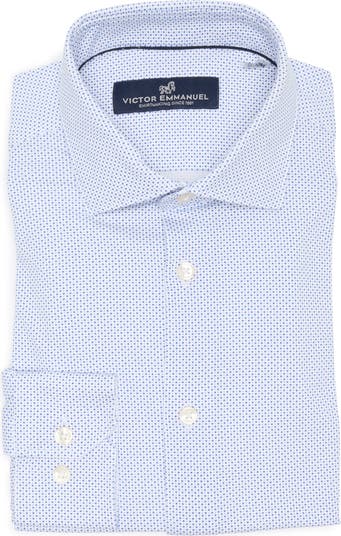 Victor Emmanuel Geometric Cotton Knit Button-Up Shirt | Nordstromrack