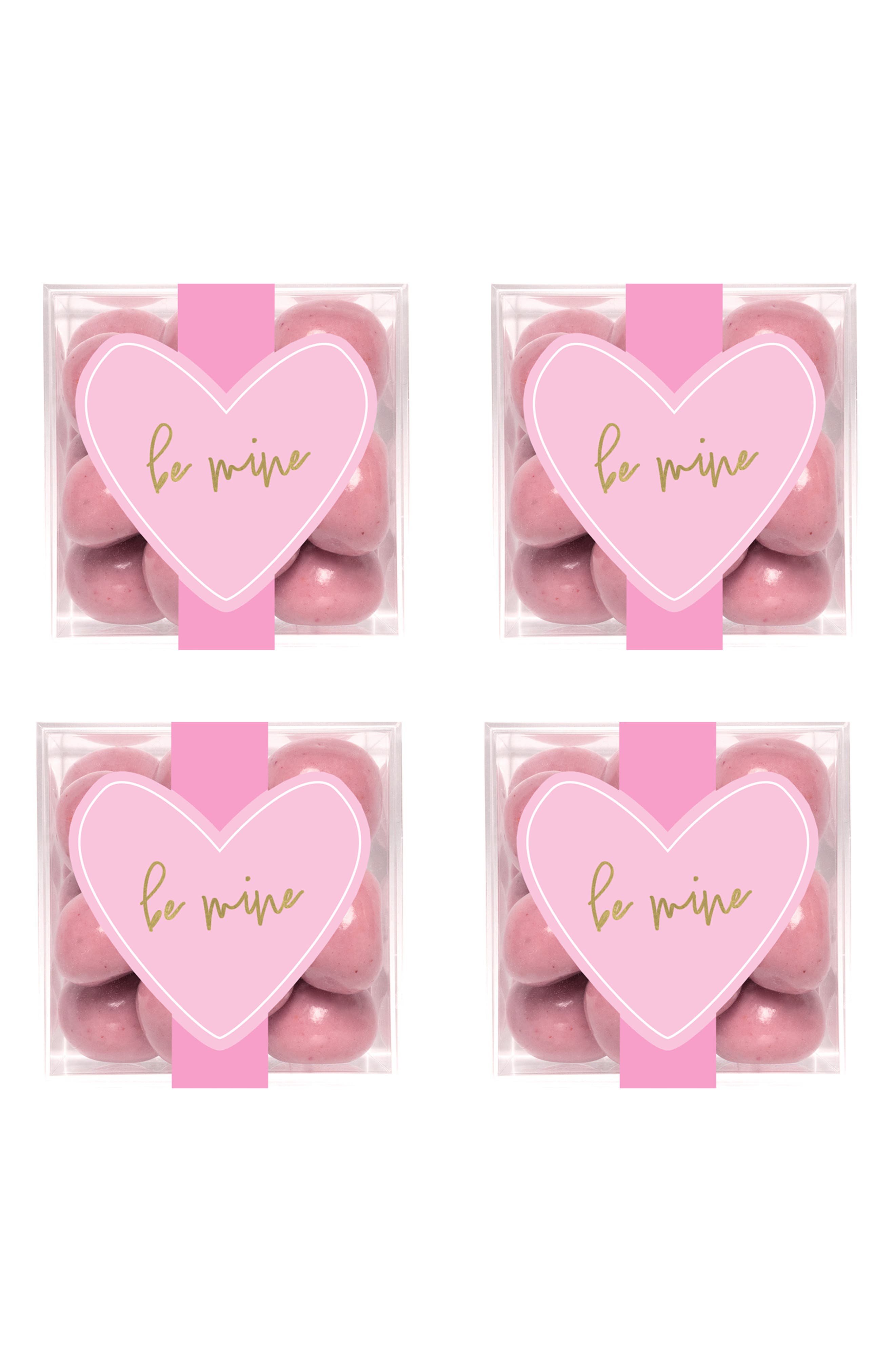sugarfina Set of 4 Be Mine Dipped Strawberry Shortcake Cookie Cubes ...