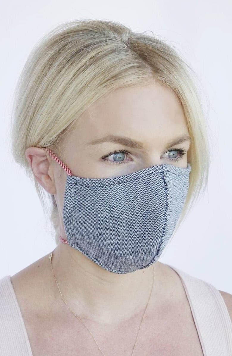 Ruby Grey Adult Cotton Face Mask | Nordstrom