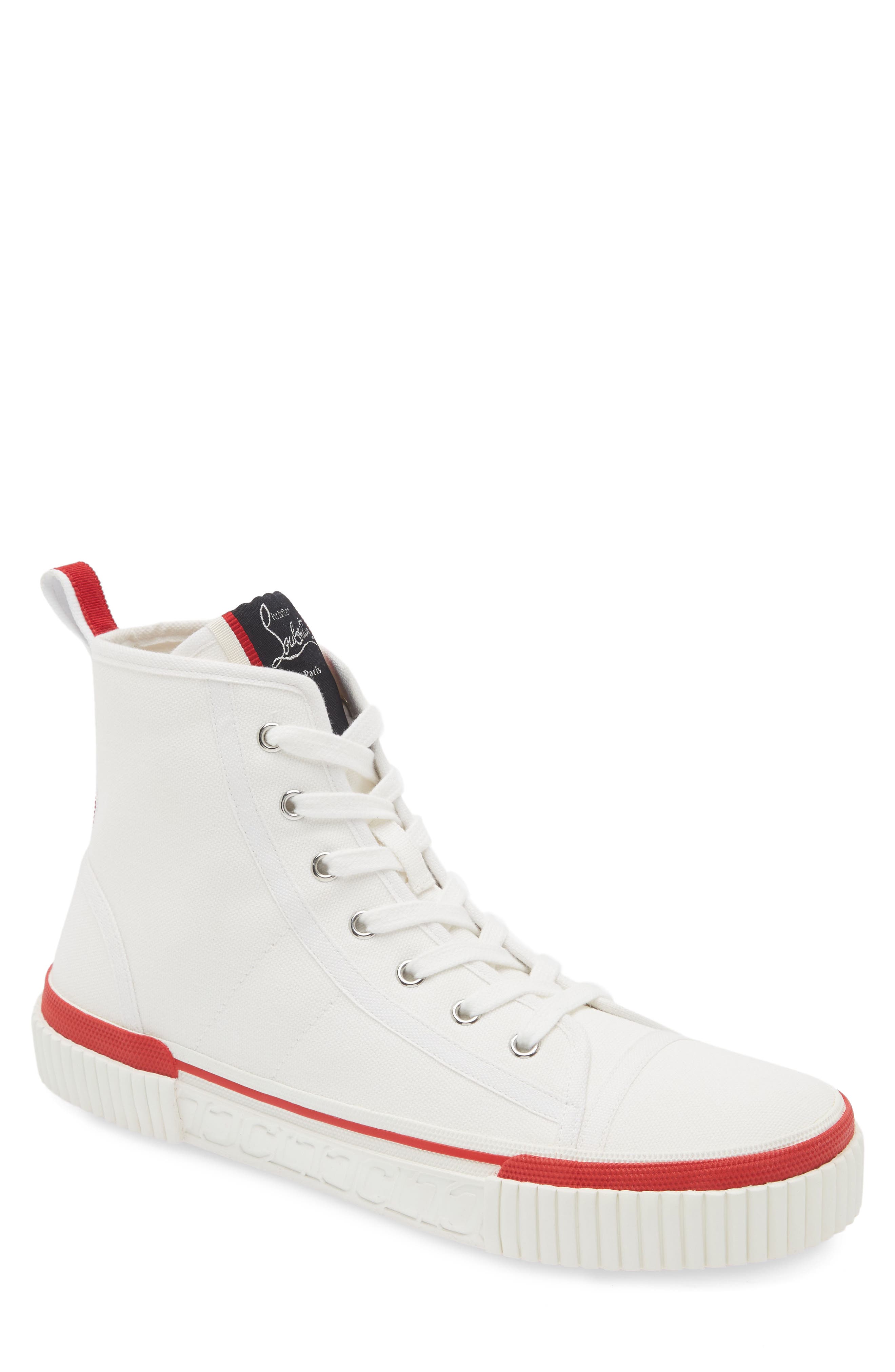 Christian Louboutin Pedro Olona Flat High Top Sneaker (Men) | Nordstromrack
