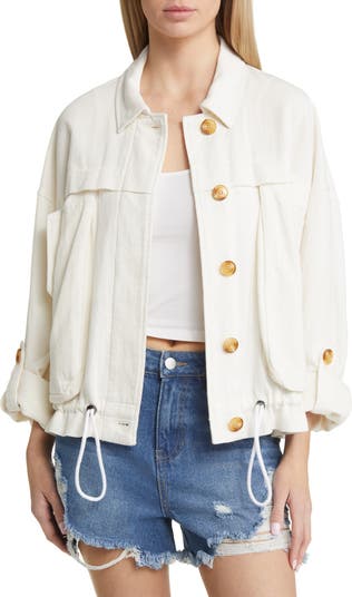 BLANKNYC Cotton & Linen Utility Jacket | Nordstrom
