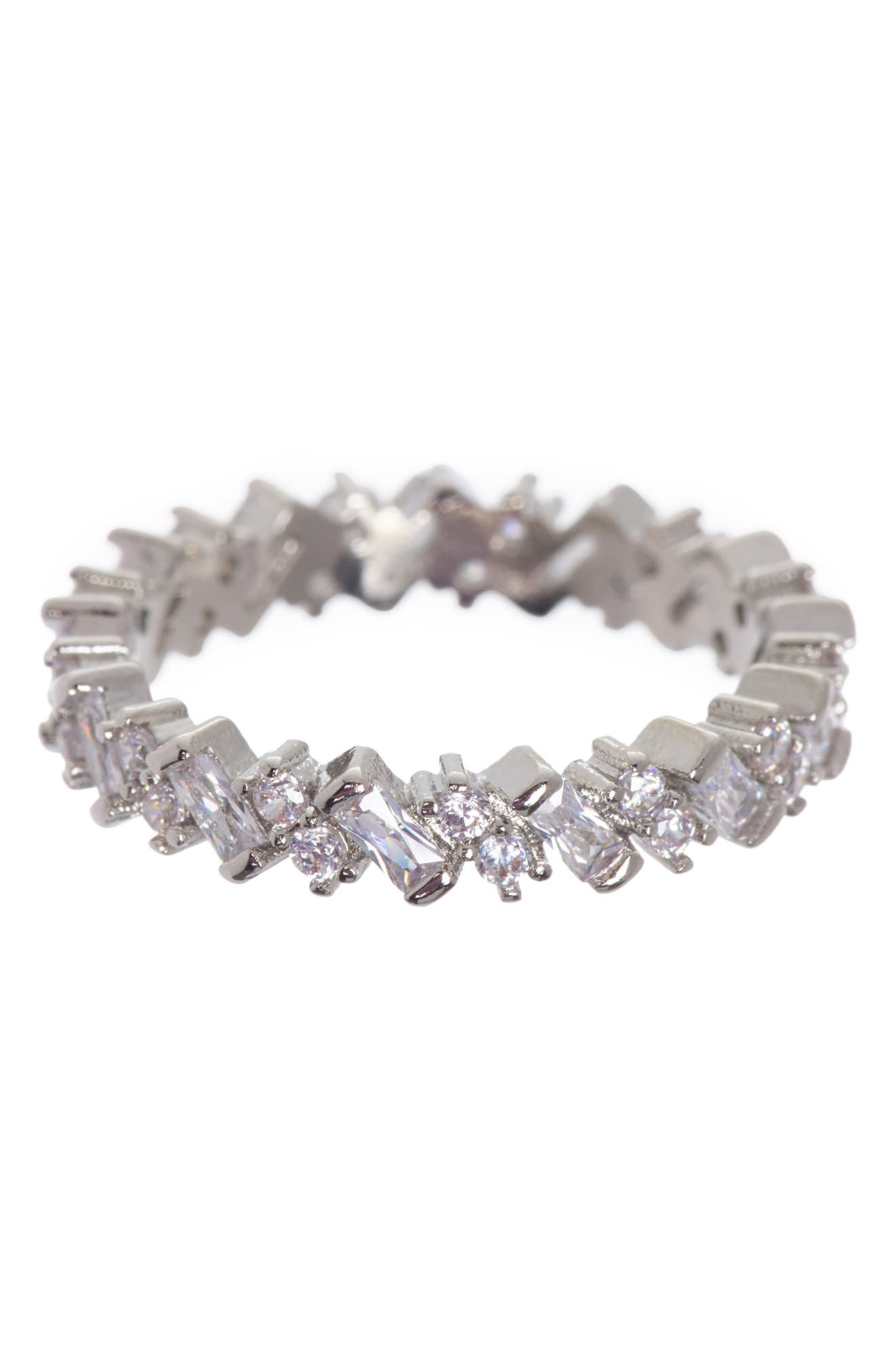 Covet Crystal Cluster Eternity Band Ring | Nordstromrack