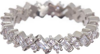 Covet Crystal Cluster Eternity Band Ring | Nordstromrack