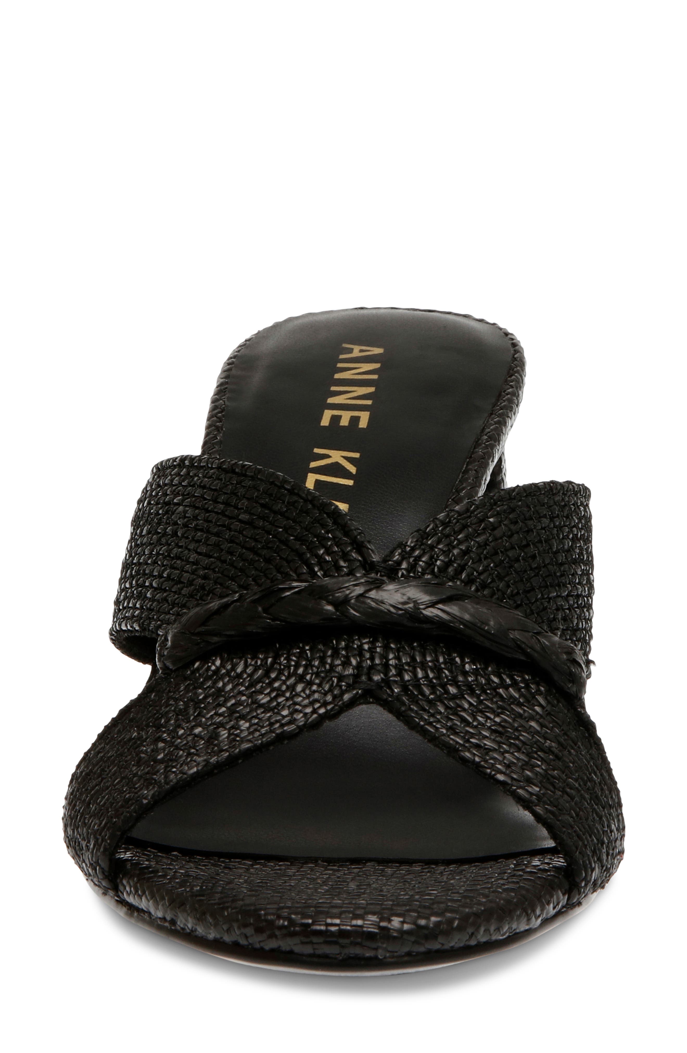 Anne Klein Aubrie Block Heel Raffia Sandal (Women) | Nordstrom