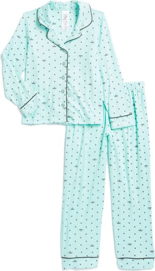 RENE ROFE GIRL Kids' Polka Dot Crown Print Warm & Fuzzy Two-Piece ...