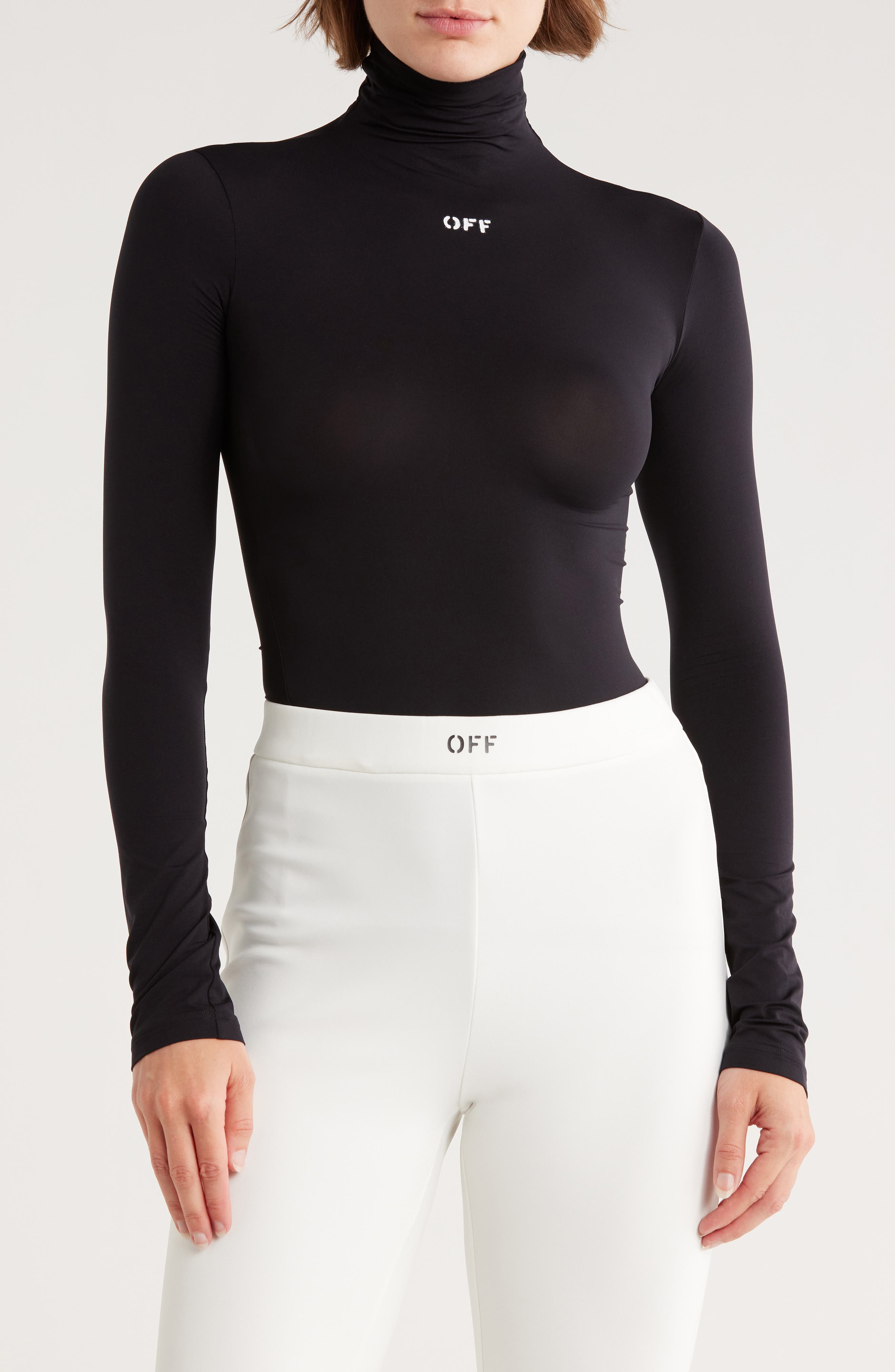 Off-White Off Stamp Second Skin Turtle Neck Top | Nordstromrack