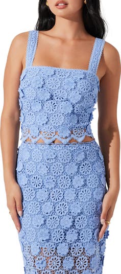 ASTR the Label Jonae Guipure Lace Crop Top | Nordstrom